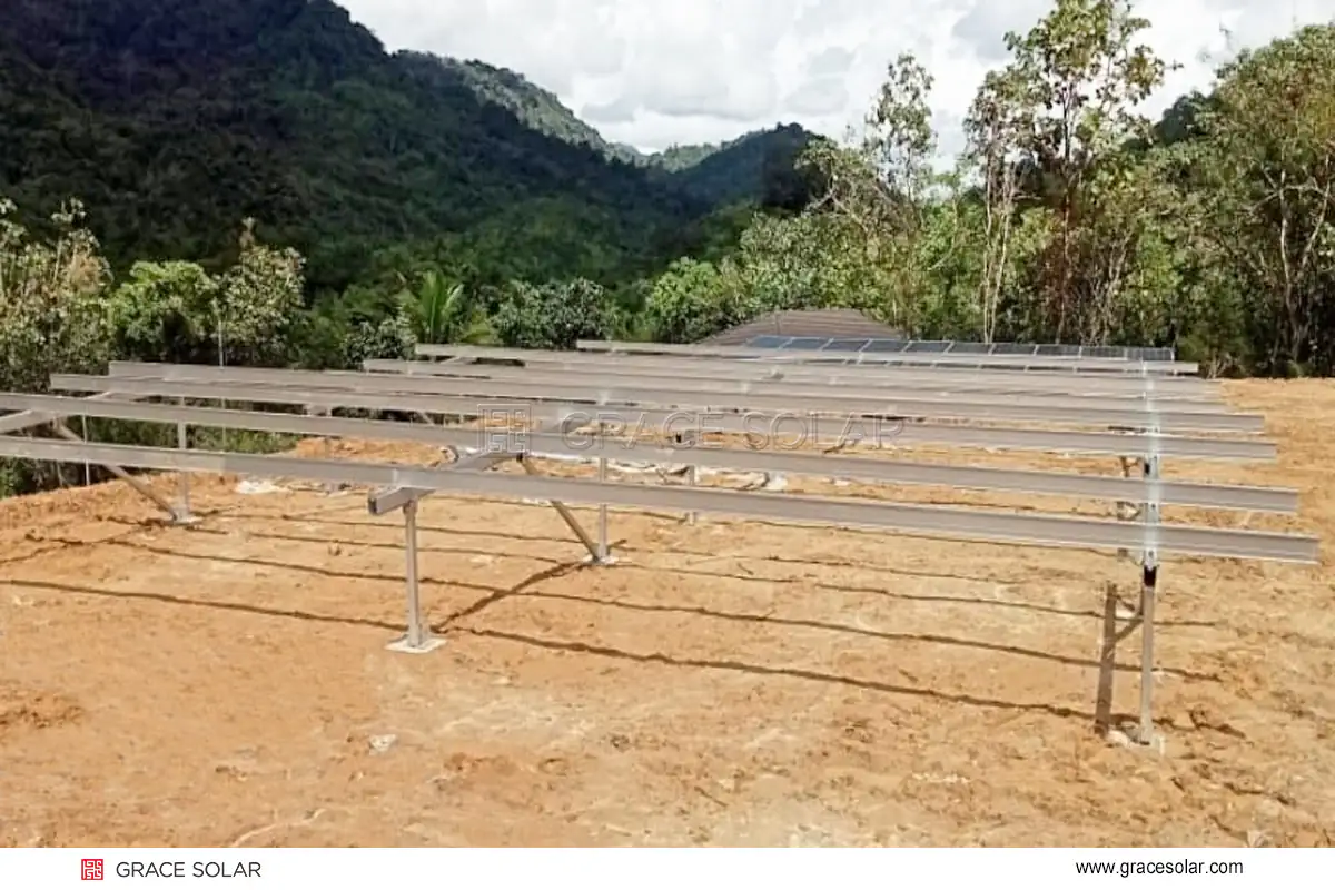 Ground-Mounted Solar Tracker System Malaysia | Grace Solar 1MW Project